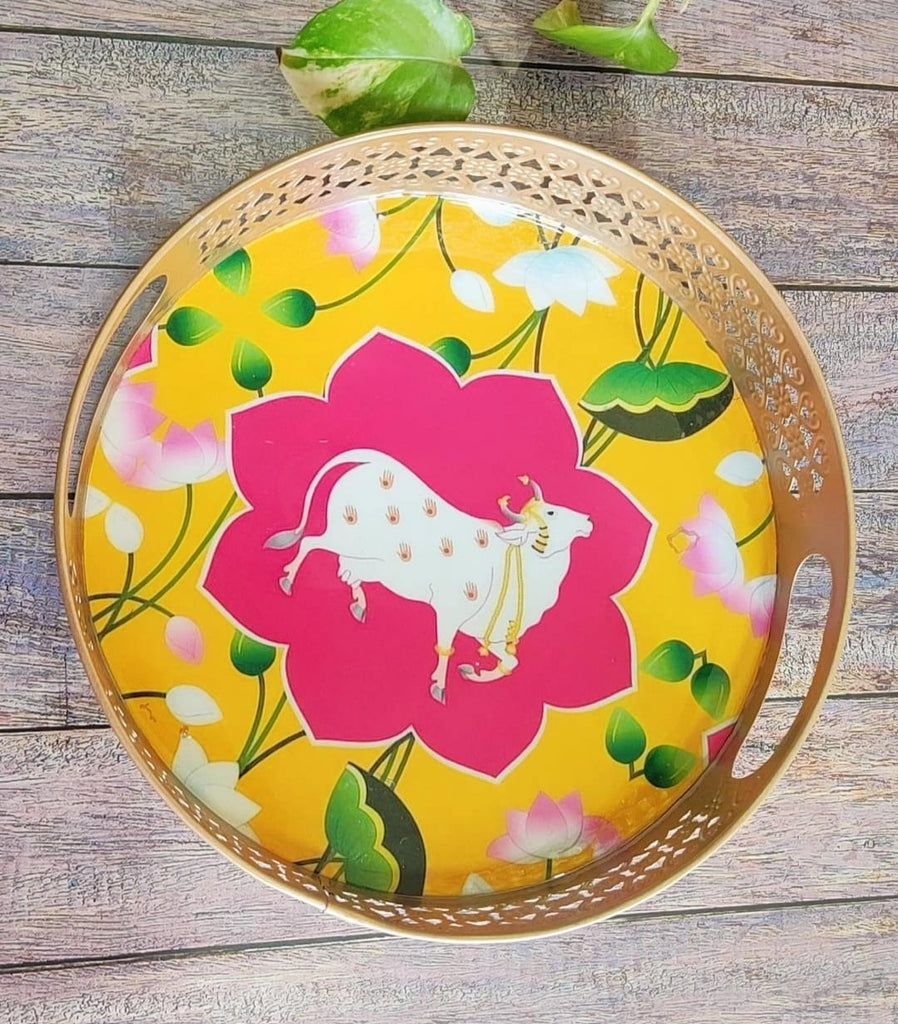 Elegant Pichwai Tray set of 2 – Royal Entice